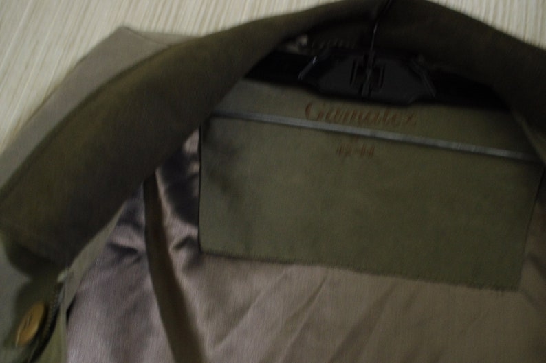 GAMATEX Men's Jacket Car Coat Gray Beige Brown Zip Front Size:42-44 ...