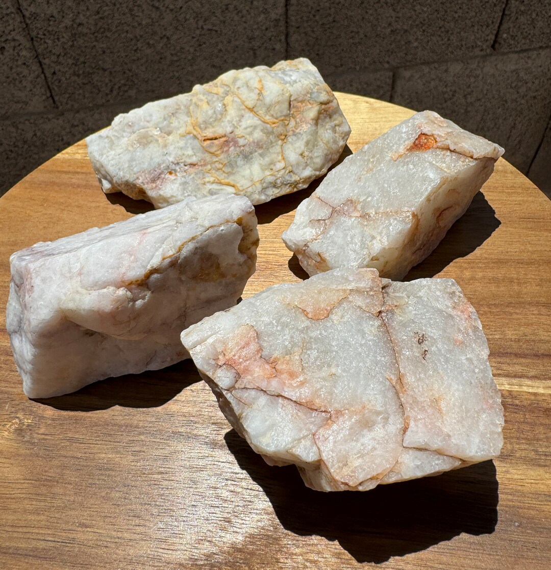 3lbs - Milky Quartz With Rose Veins Bundle - Etsy