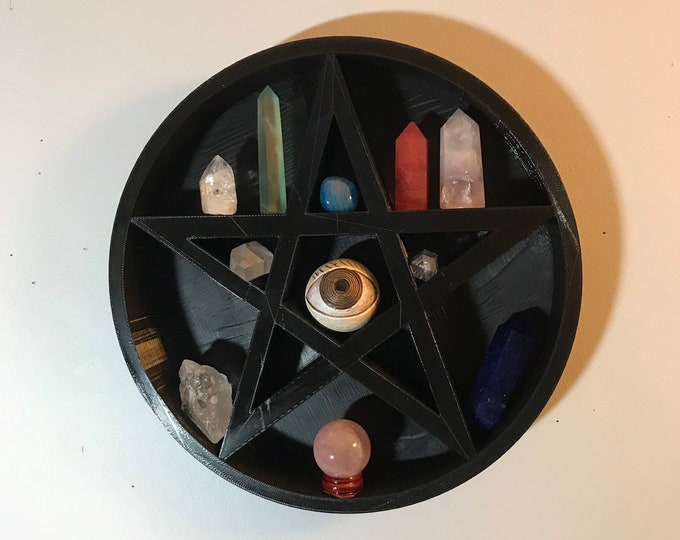 Pentacle Shelf With Back Wall Decor Pentagram Witch - Etsy