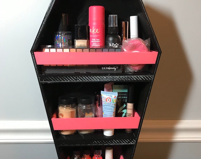 Coffin Makeup Shelf | Lipstick | Nail Polish | Spooky | Gothic | Makeup ...