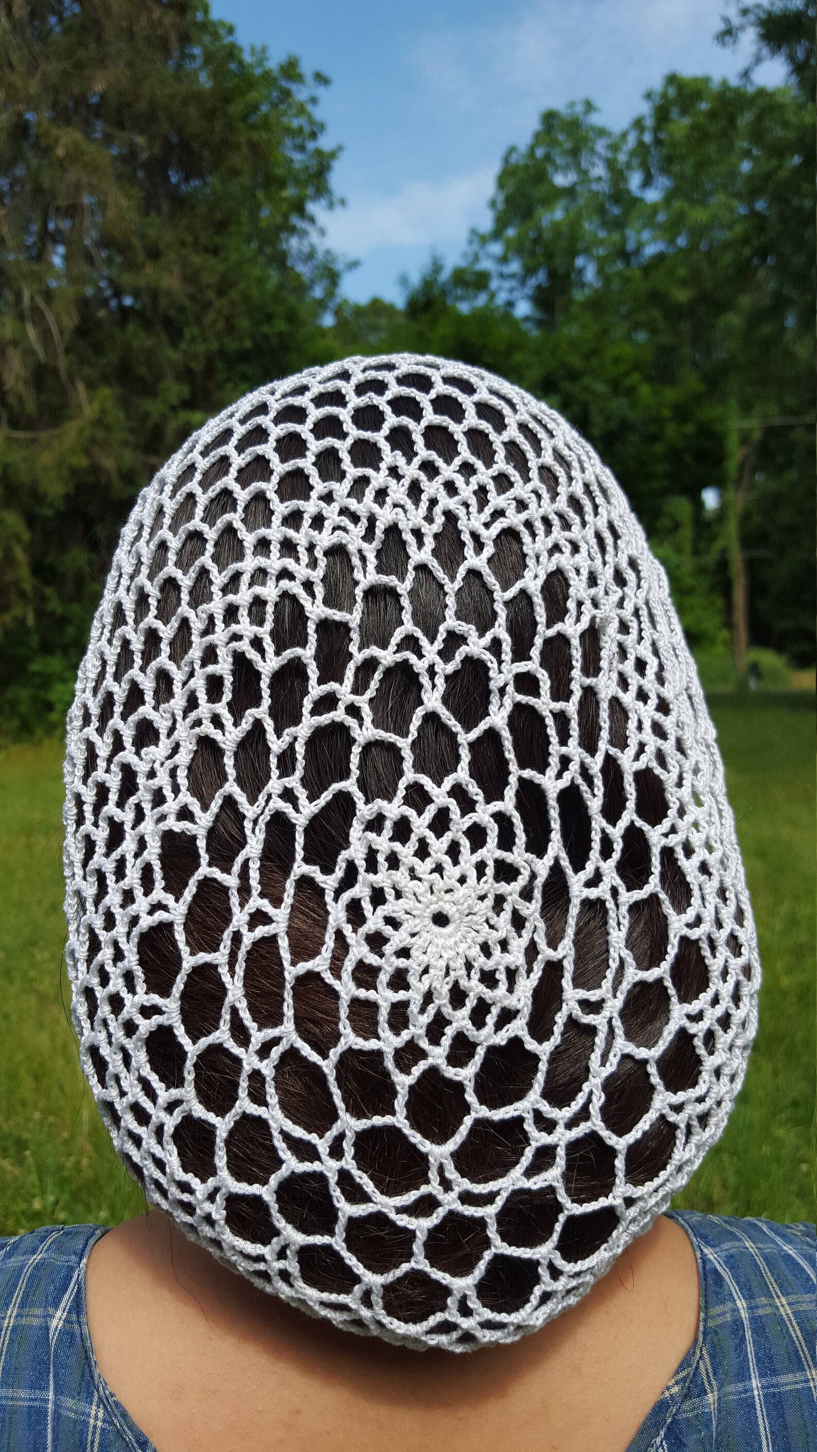 White Cotton Snood Renaissance Vintage 1940's Style - Etsy