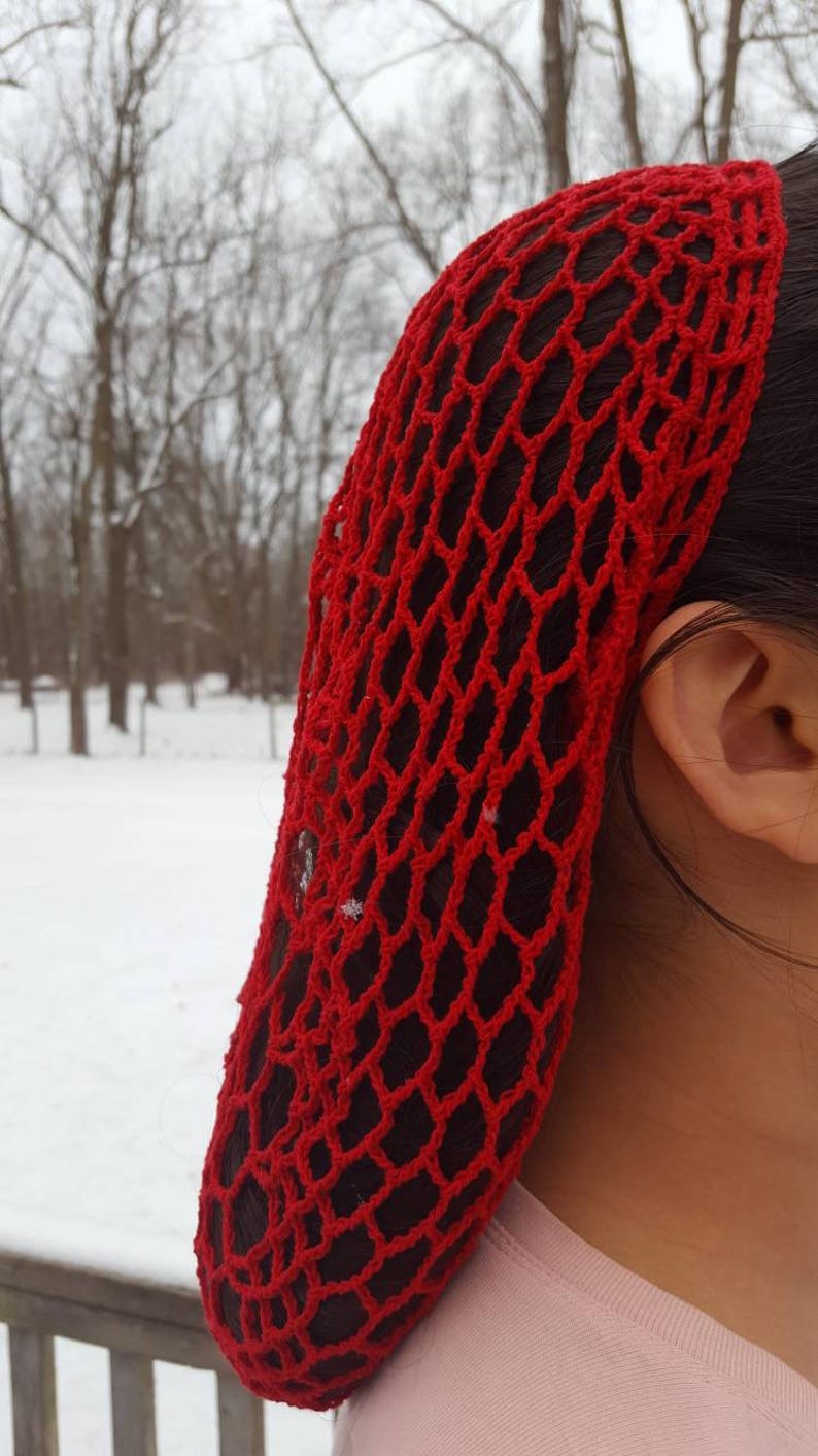 Red Cotton Snood, Renaissance, Vintage 1940's Style, Civil War ...