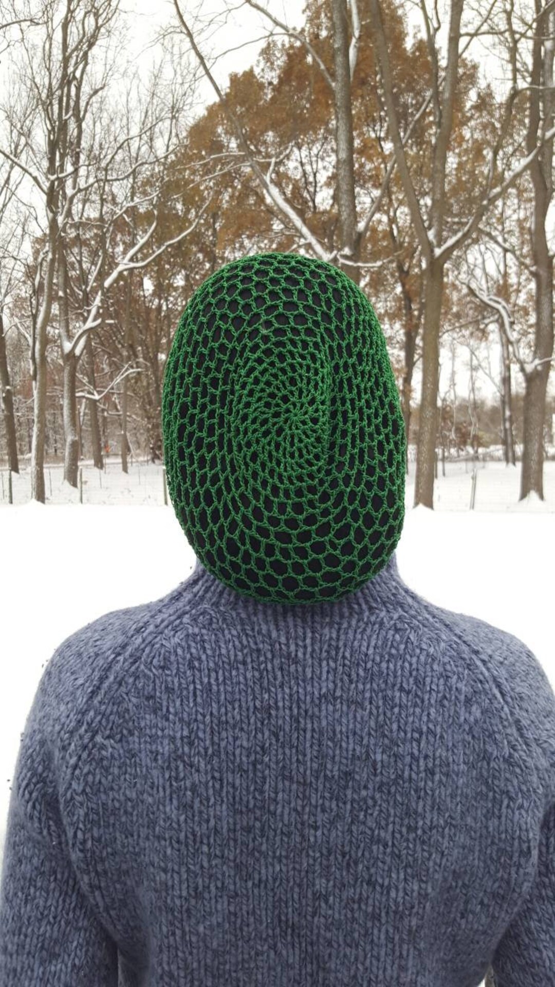 Green Cotton Snood, Renaissance, Vintage 1940's Style, Civil War ...