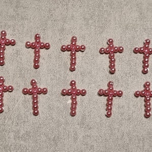 Streudeko Kommunion Deko Konfirmation Taufe Firmung Tischdeko Fische Kreuze aus Perlen ...