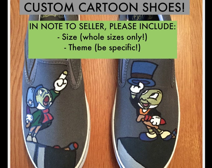 CUSTOM Cartoon Shoes Hand Painted - Etsy