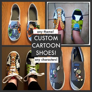 Kids Custom Cartoon Shoes Hand Painted - Etsy