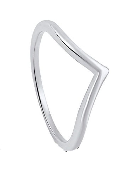 925 Sterling Silver Chevron V Shape Comfort Fit Thumb - Etsy