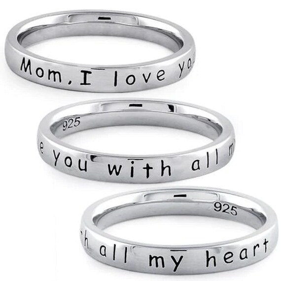Sterling Silver, Sweet Mother's Day Love Quotes "Mom… - Gem