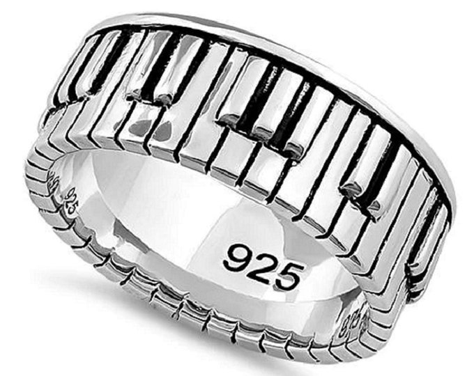 Sterling Silver Piano "natural Notes" and Raised "sharps and Flats" Key ...