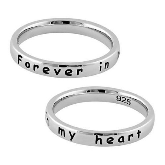 Sterling Silver Eternal Love Messages Quote "Forever … - Gem