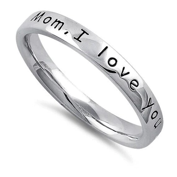 Sterling Silver, Sweet Mother's Day Love Quotes "Mom… - Gem