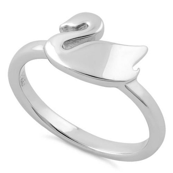 Sterling Silver Two Beautiful "SWAN" Specious, Symbol… - Gem