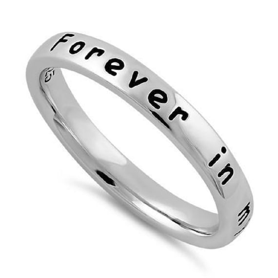 Sterling Silver Eternal Love Messages Quote "Forever … - Gem