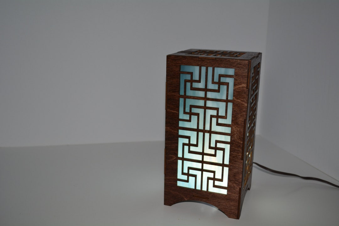 Oriental Maze Stained Glass Table Lamps - Etsy