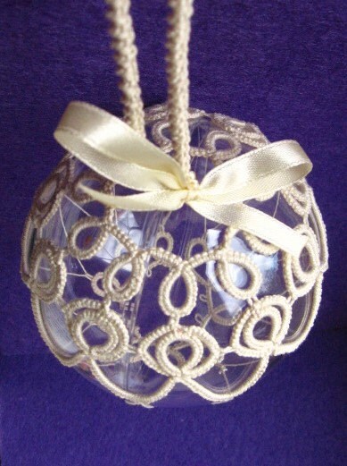 READY TO SHIP Christmas Ball Tatting Lace Ornament White-off - Etsy