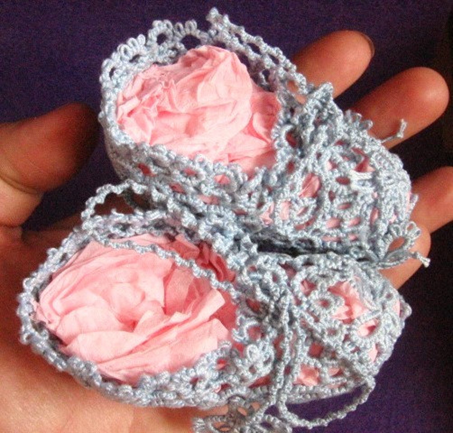 Ready to Ship TATTED BOOTIES Lace Shoes Light Blue Vintage for Newborn ...