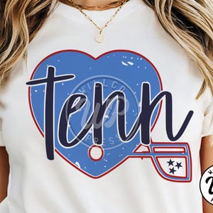 Tenn Football Svg, Tennessee Svg, Heart Helmet, Grunge Distressed, Png ...