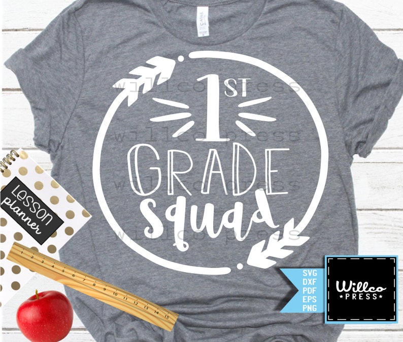 1st Grade Squad SVG, Teacher Cut File (digital Download) - Etsy