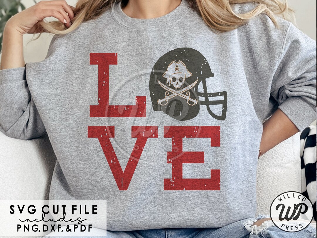 LOVE Buccaneers Svg, Pirates Football Svg, Bucs Svg, Grunge Helmet ...