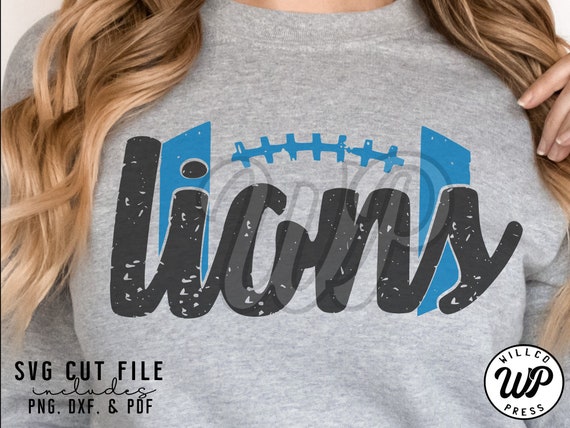 Lions SVG Football Svg DXF PNG Grunge Distressed Svg - Etsy