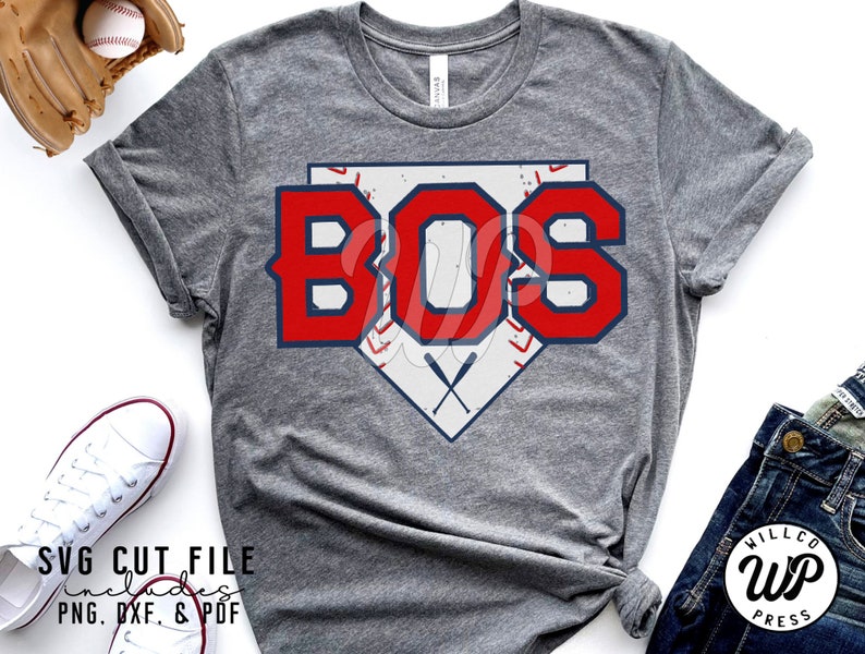 BOS Svg, Boston Baseball, Png, Dxf, Svg Files for Cricut, Shirt ...