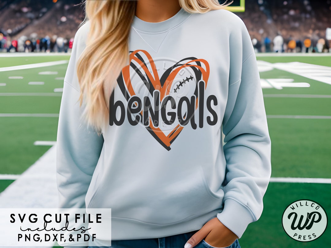 Bengals Hearts Svg, Football Svg, Png, Dxf, Svg Files for Cricut, Vinyl ...