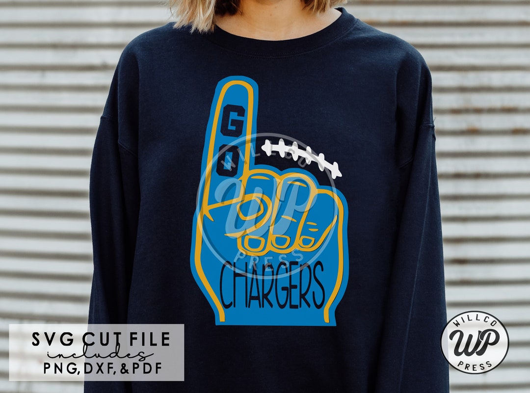Go Chargers svg Foam Finger svg Cute Football svg dxf for - Etsy México