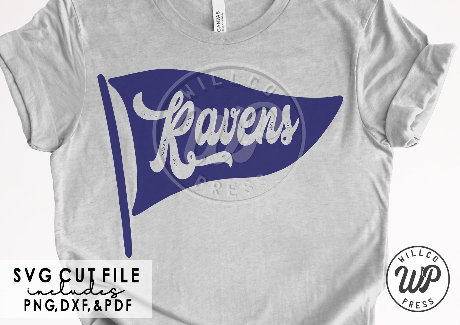 Ravens Pennant Svg, Team Flag Svg, Vintage Football Svg, Digital ...