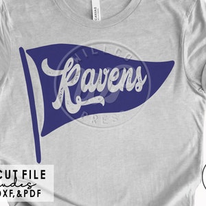 Ravens Pennant Svg, Team Flag Svg, Vintage Football Svg, Digital ...