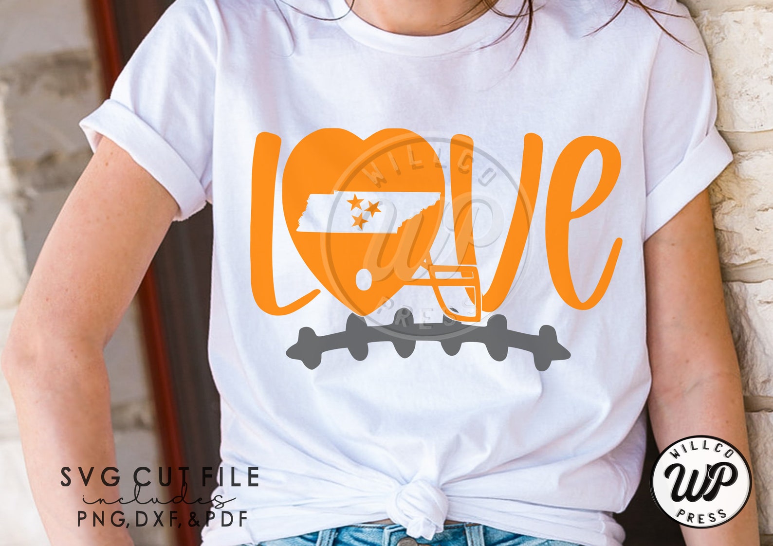 Tennessee Love Svg Football Svg Heart Helmet Png Dxf Svg - Etsy