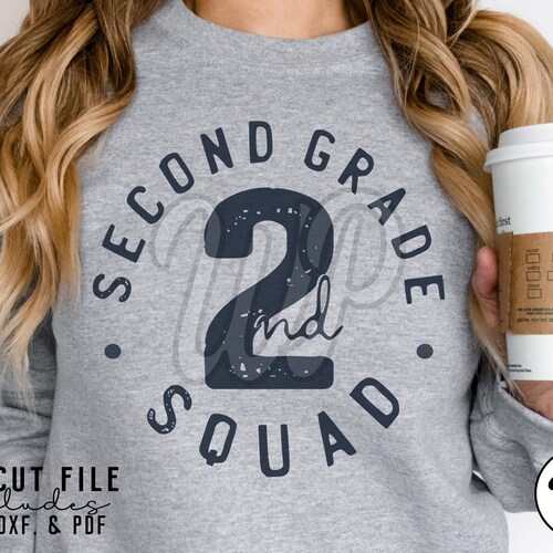 2nd Grade Squad Teacher Svg Second Grade Svg Grunge - Etsy