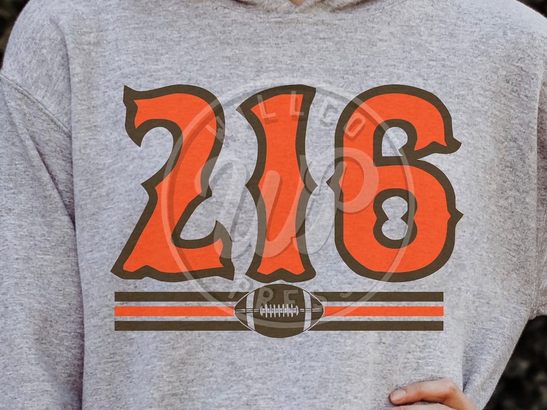 Cleveland Area Code, 216 Football Shirts, Ohio Digital Download ...