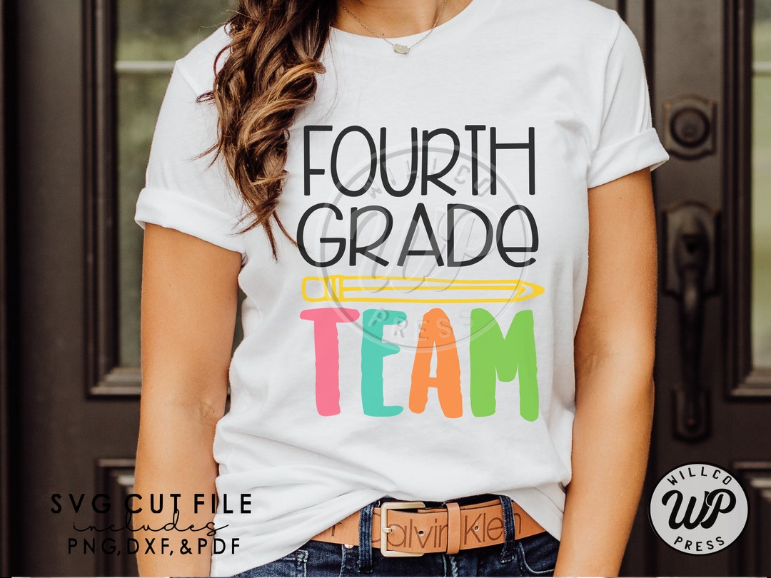 Fourth Grade Team, Teacher Svg, 4th Grade Teams, Png, Dxf, Svg Files ...
