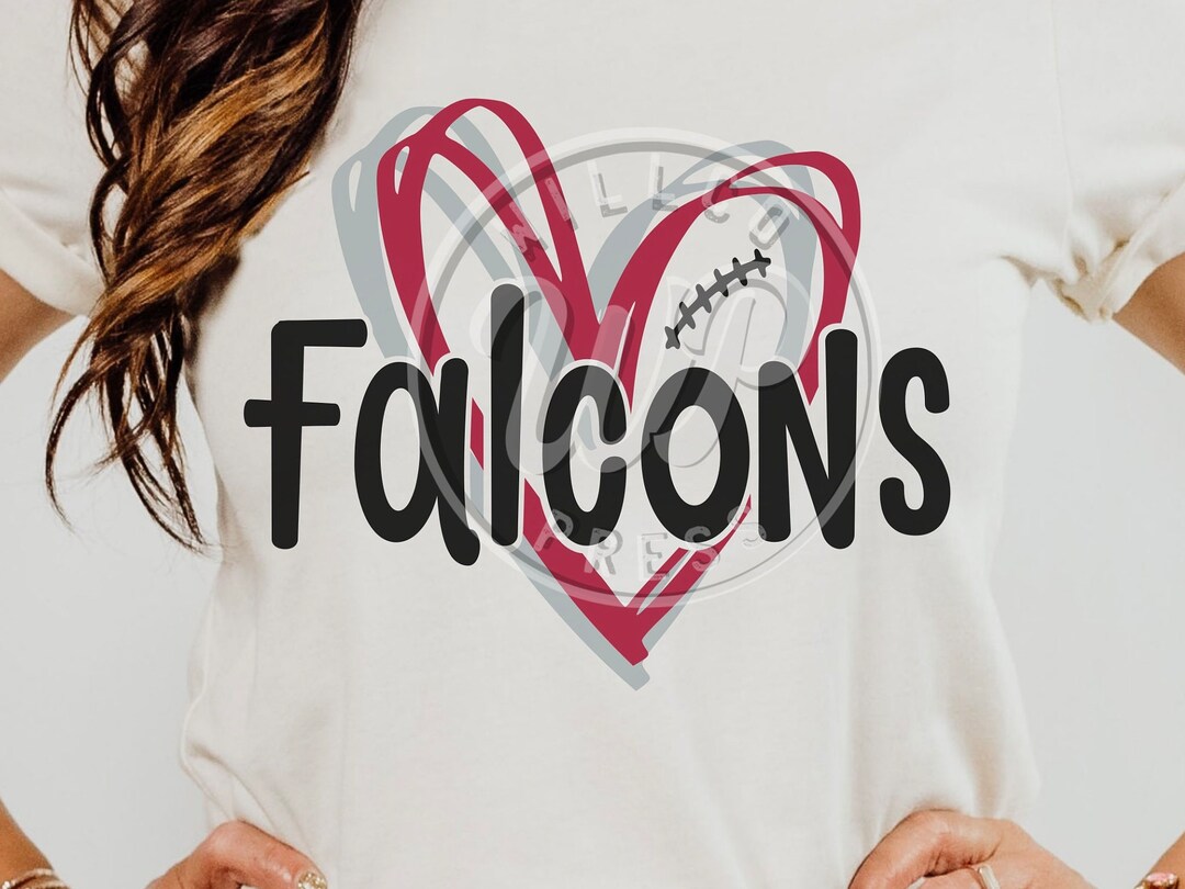 Falcons Hearts Svg, Football Svg, Png, Dxf, Svg Files for Cricut, Vinyl ...