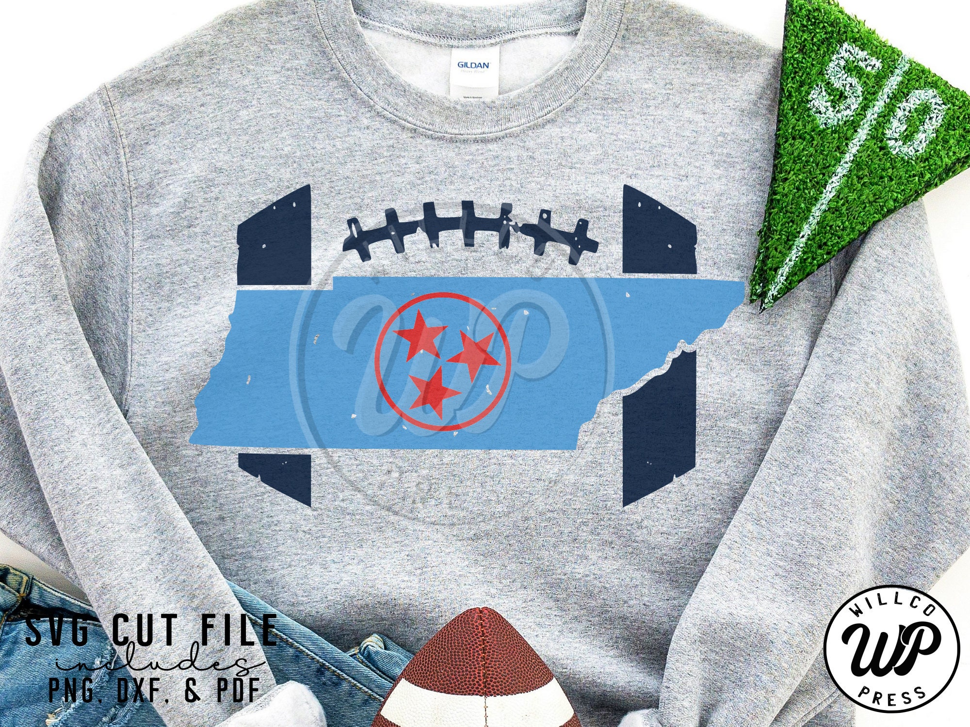 Tennessee Stars Svg, Grunge Football Svg, Distressed, Png, Dxf, Svg ...