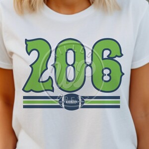 206 Football Png, Seattle Svg, 300 Dpi Clipart, Dtf Image, Svg Files ...