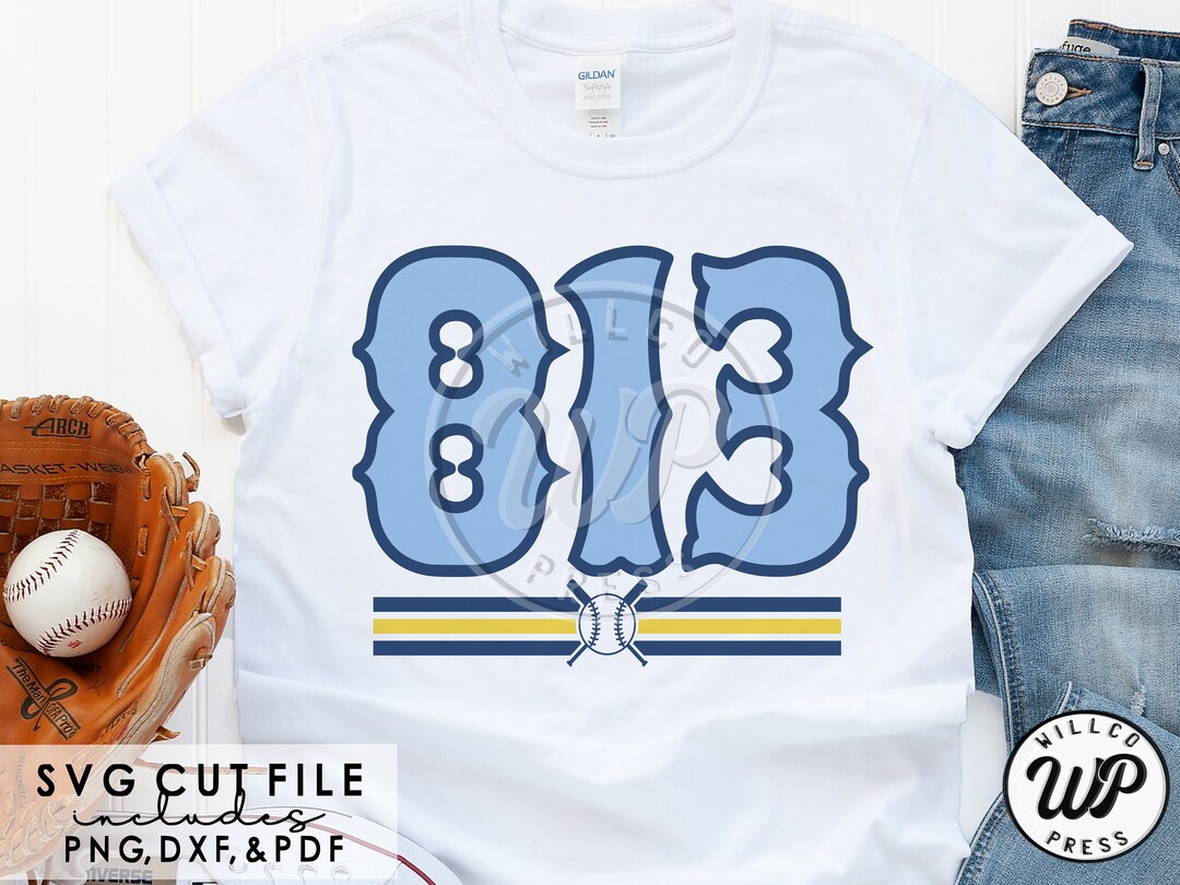 813 Baseball Png, Tampa Bay Svg, 300 Dpi Clipart, Area Code Shirts, Dtf ...