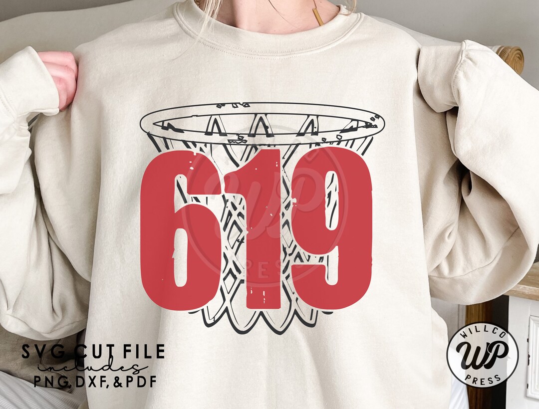 619 Basketball Svg, San Diego Svg, Grunge Distressed, Png, Dxf, Svg ...