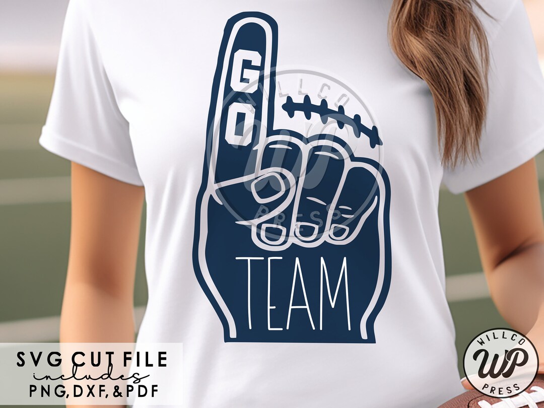 Foam Finger Svg, Custom Team Name, Football Template, Transparent Png ...