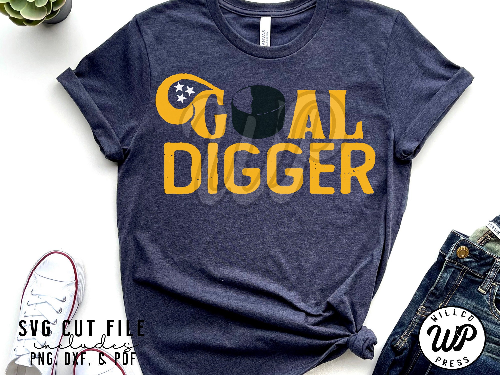 Goal Digger Svg Nashville Hockey Png Dxf Files for Cricut - Etsy