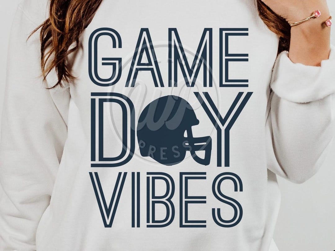 Game Day Vibes, Football Svg, Png, Dxf, Svg Files for Cricut, , Vinyl ...