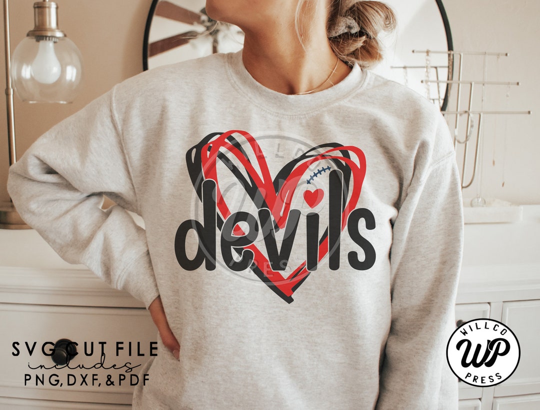 Devils Hearts Svg, Football Svg, Png, Dxf, Svg Files for Cricut, Vinyl ...