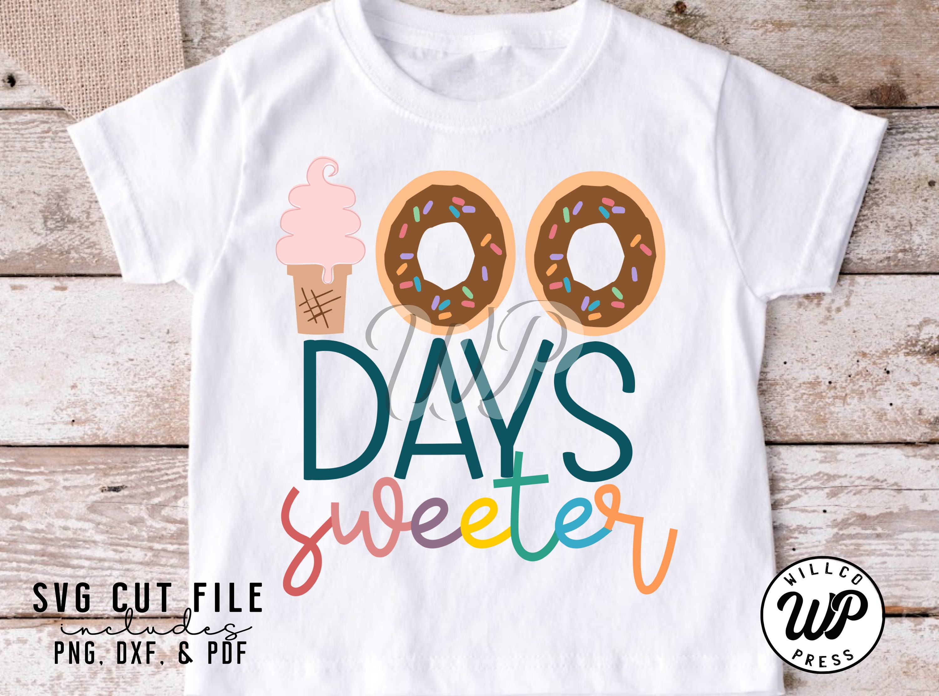 100 Days Sweeter Svg 100 Days of School Svg Png Dxf Files - Etsy
