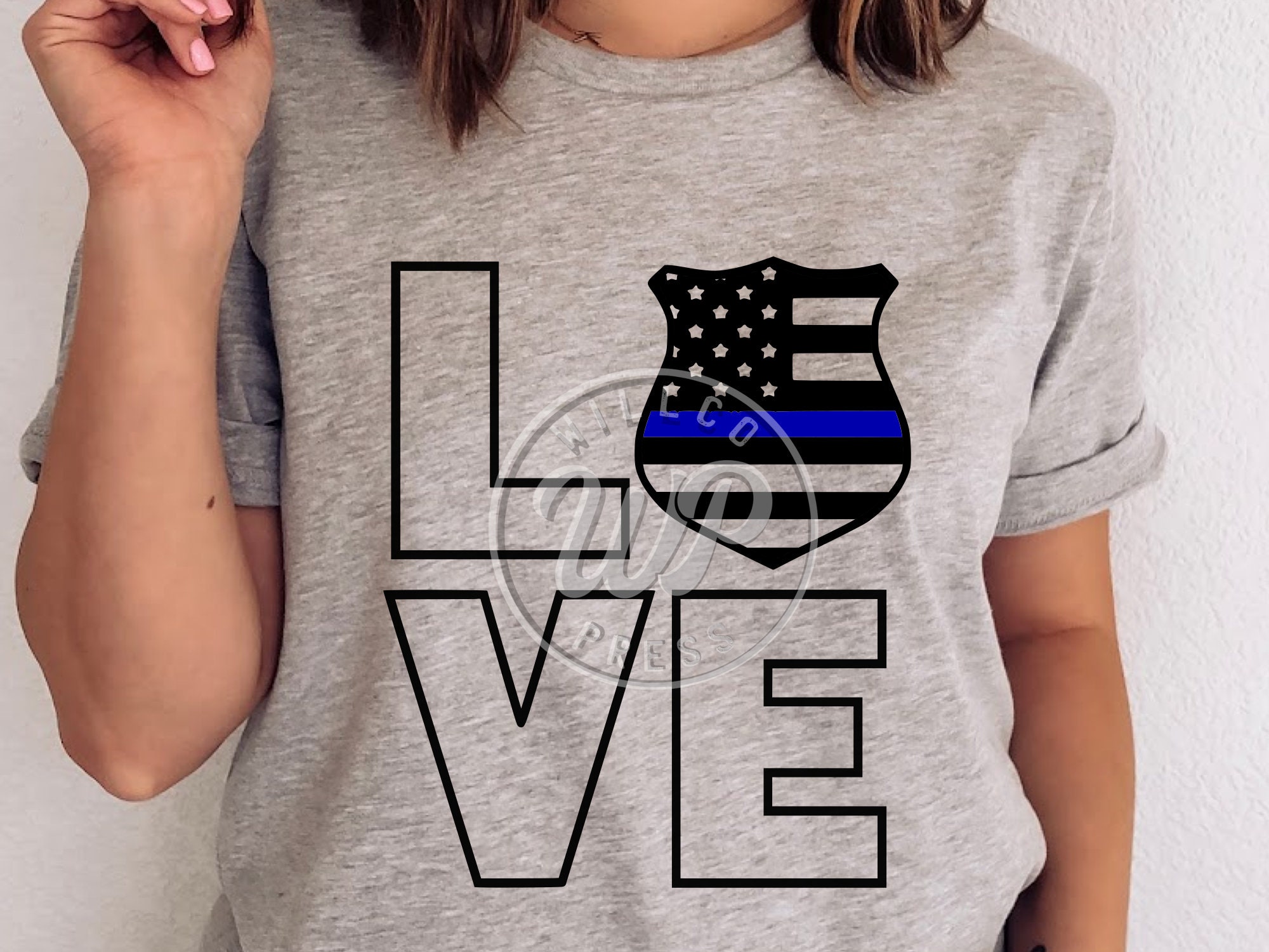 Love Police Svg, Thin Blue Line Svg, Police Svg, Dxf, Png, Cricut Cut ...