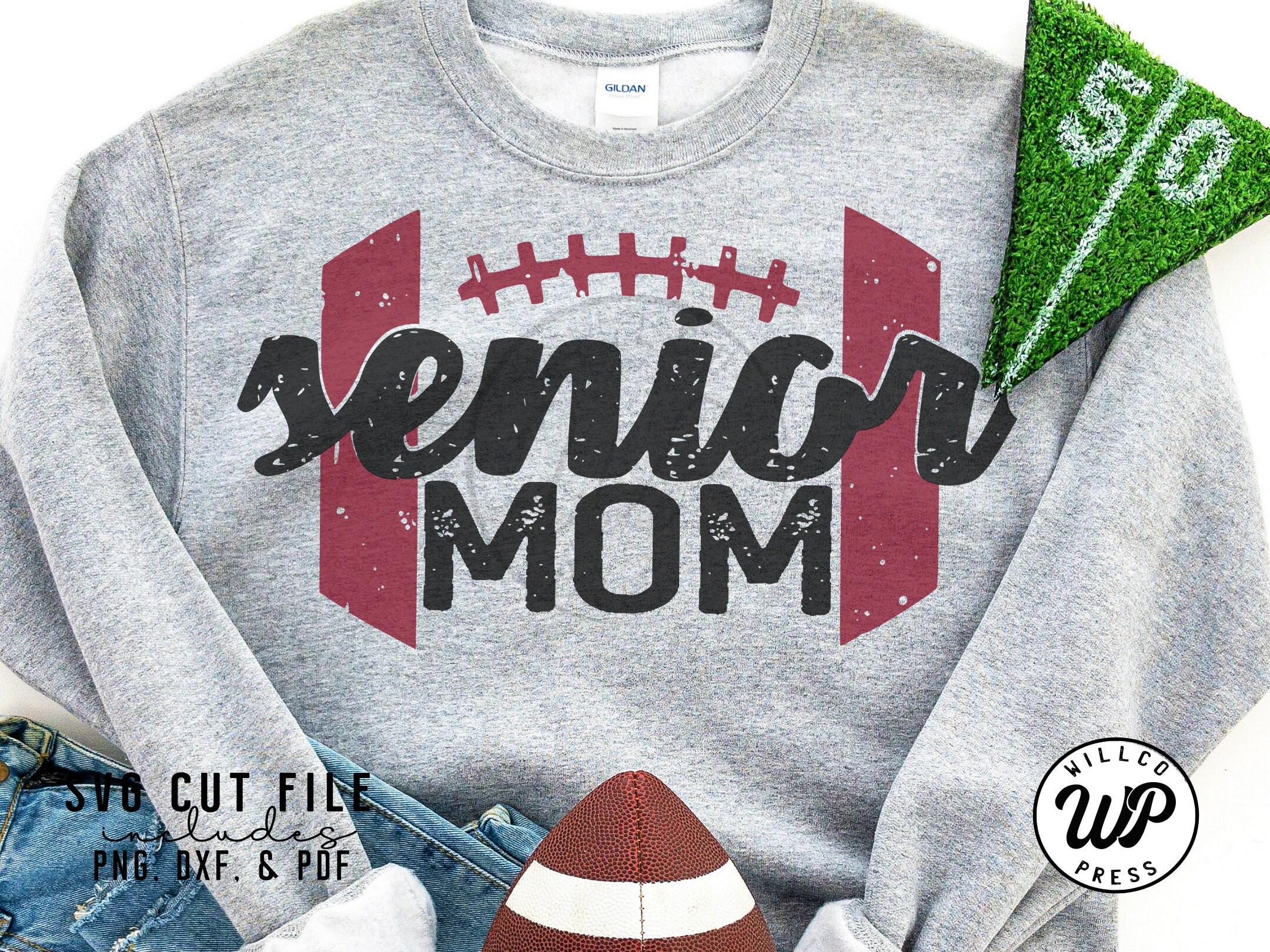 Senior Mom Svg, Football Svg, Grunge Distressed, Png, Dxf, Svg Files ...