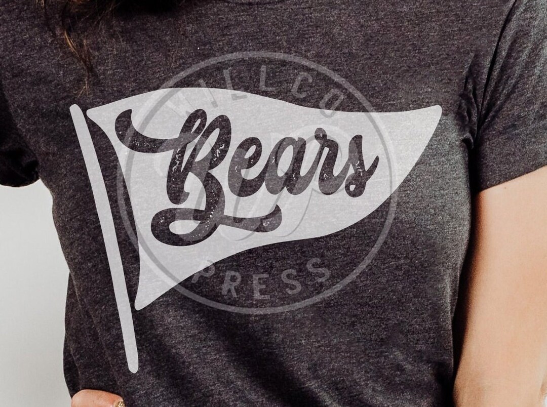 Bears Pennant Svg, Team Flag Svg, Retro Football Svg, Digital Download ...