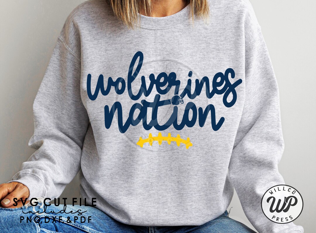 Wolverines Nation Football svg png dxf svg files for - Etsy Portugal