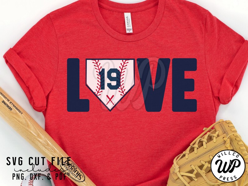 Love Baseball Svg Softball Svg Custom Uniform Number Png Etsy