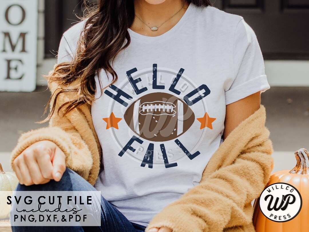 Hello Fall Svg, Grunge Football Svg, Fall Football Svg, Helmet Clipart ...