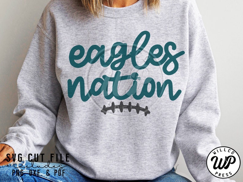 Eagles Nation Svg Eagles Football Png Dxf Svg Files for - Etsy